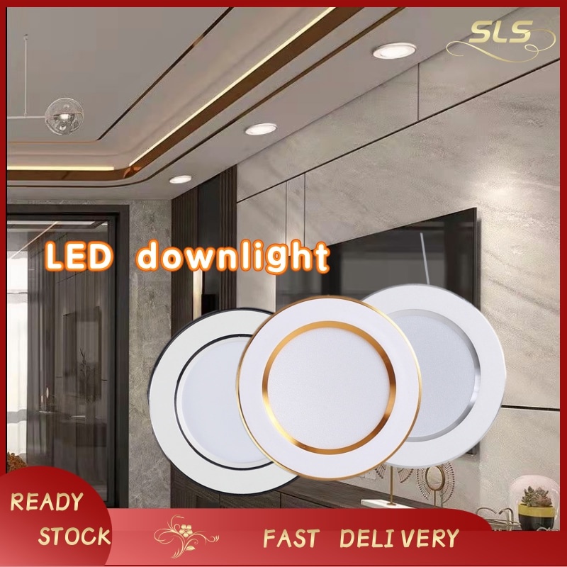 【STAR】LED Tricolor Round Panel Light Down Light Pinlight Ceiling Light ...