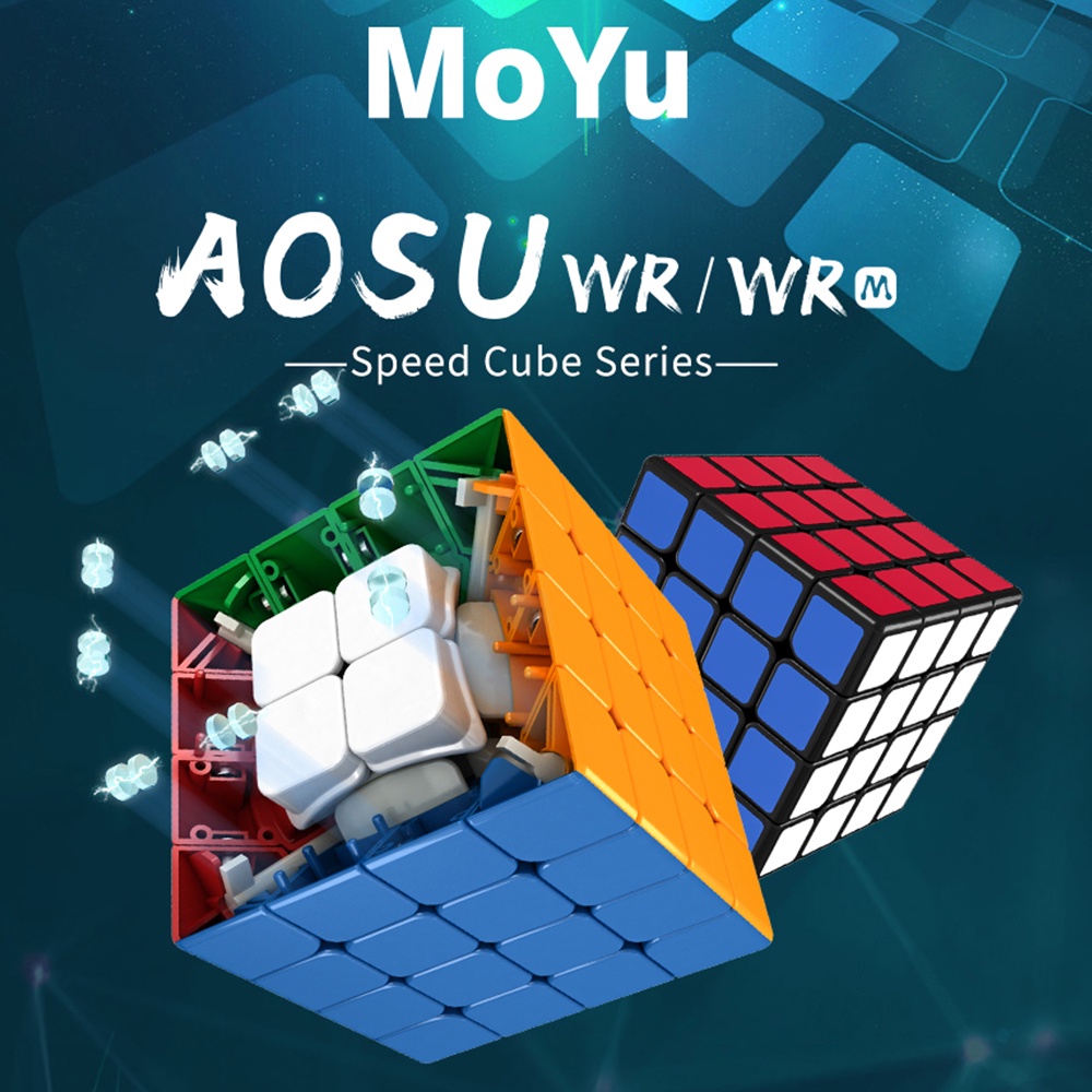 MoYu Aosu 4x4 WRM Magnetic Magic Cube Stickerless Professional Fidget ...