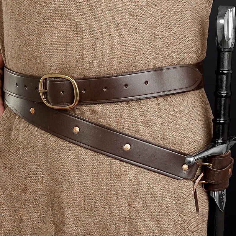 Retro Medieval Faux Leather Warrior Waist Sheath Sword Holder Scabbard ...