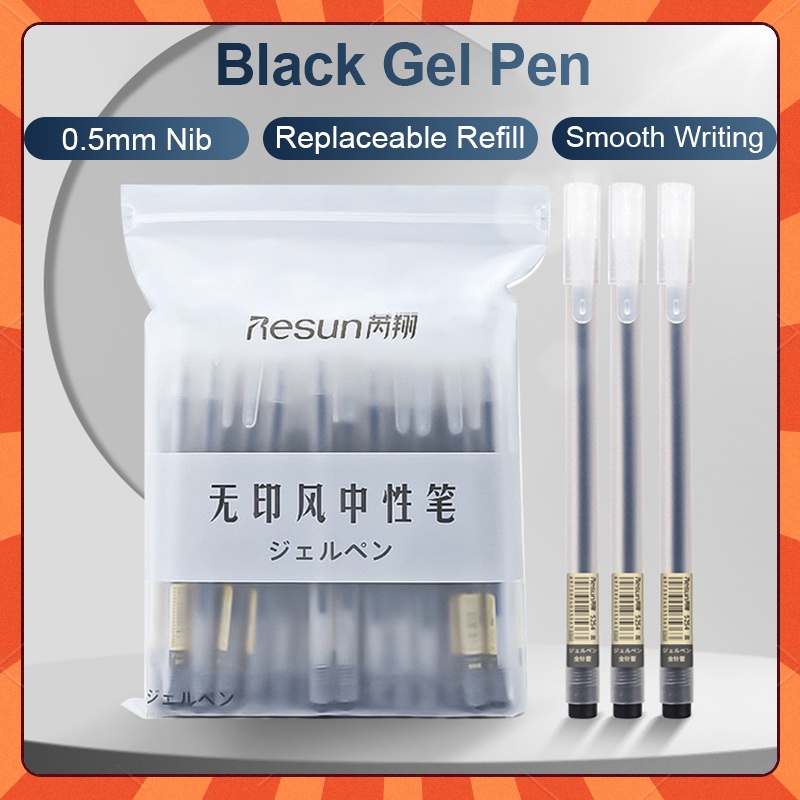 Black Gel Pen 0.5mm Ballpen Neutral Pen Students Signature Pen Office ...