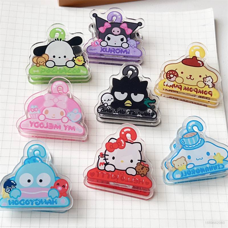 YYDS Sanrio double-sided clip PP clamp Kuromi acrylic scrapbook sticky ...