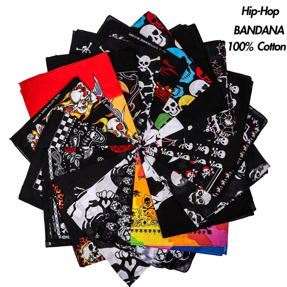 Bandana Panyo 100% Cotton Bandana Fashion Hip Hop Square Scarf 55cm ...