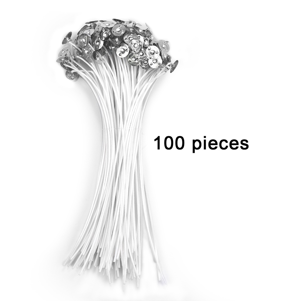 100pcs Waxed Cotton Candle Wicks Set Smokeless Candle Wicks Soy Oil Wax ...