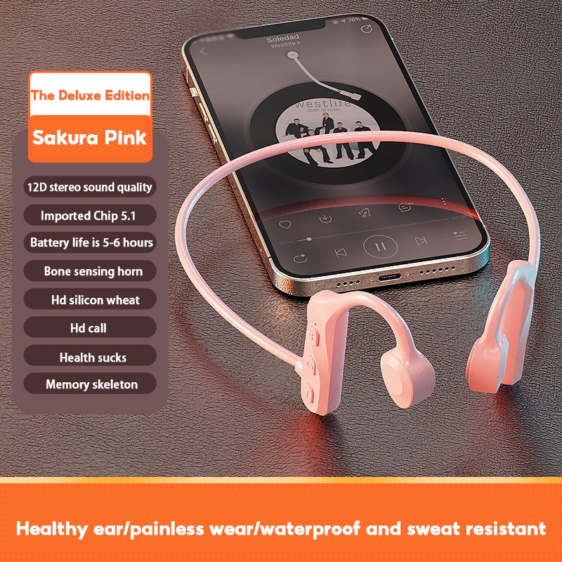 ROSITY Bone Conduction Earphones Bluetooth Wireless Waterproof MP3 ...