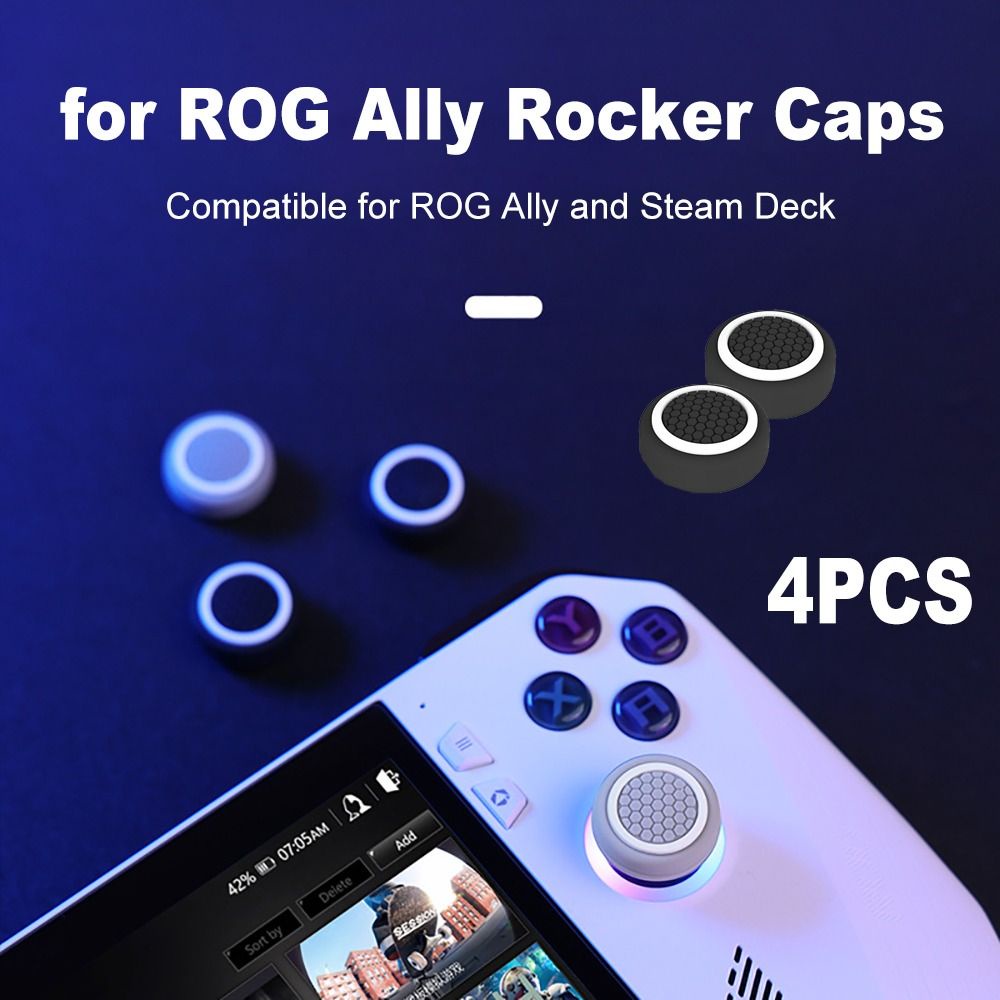 4pc Rocker Caps Silicone Joystick Cover Handheld Console Game ...