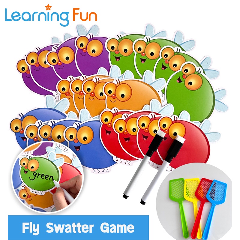 Sight Word Swat Erasable Flashcards Fly Swatter for Kids Learning ...