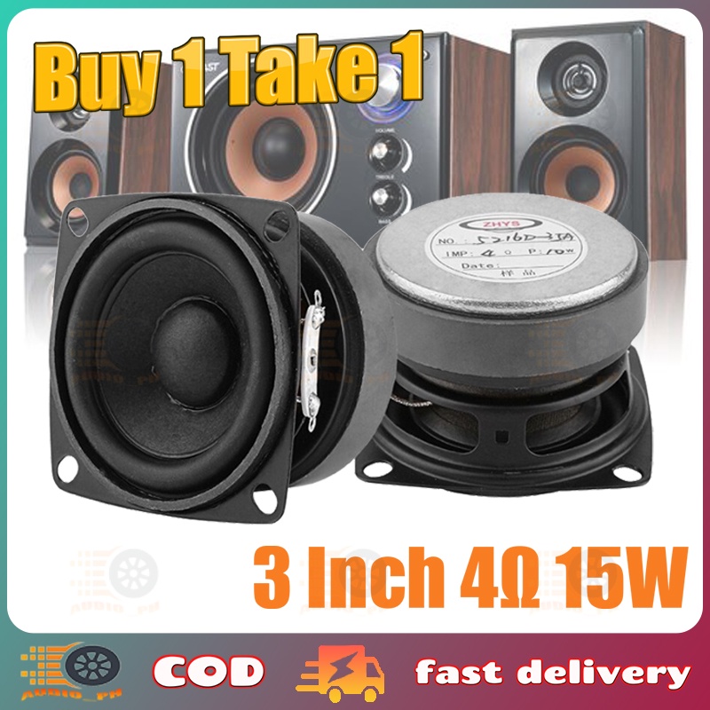 2Pcs 3 Inch 4Ω 15W Portable Audio Speakers Full Range Sound Speaker ...