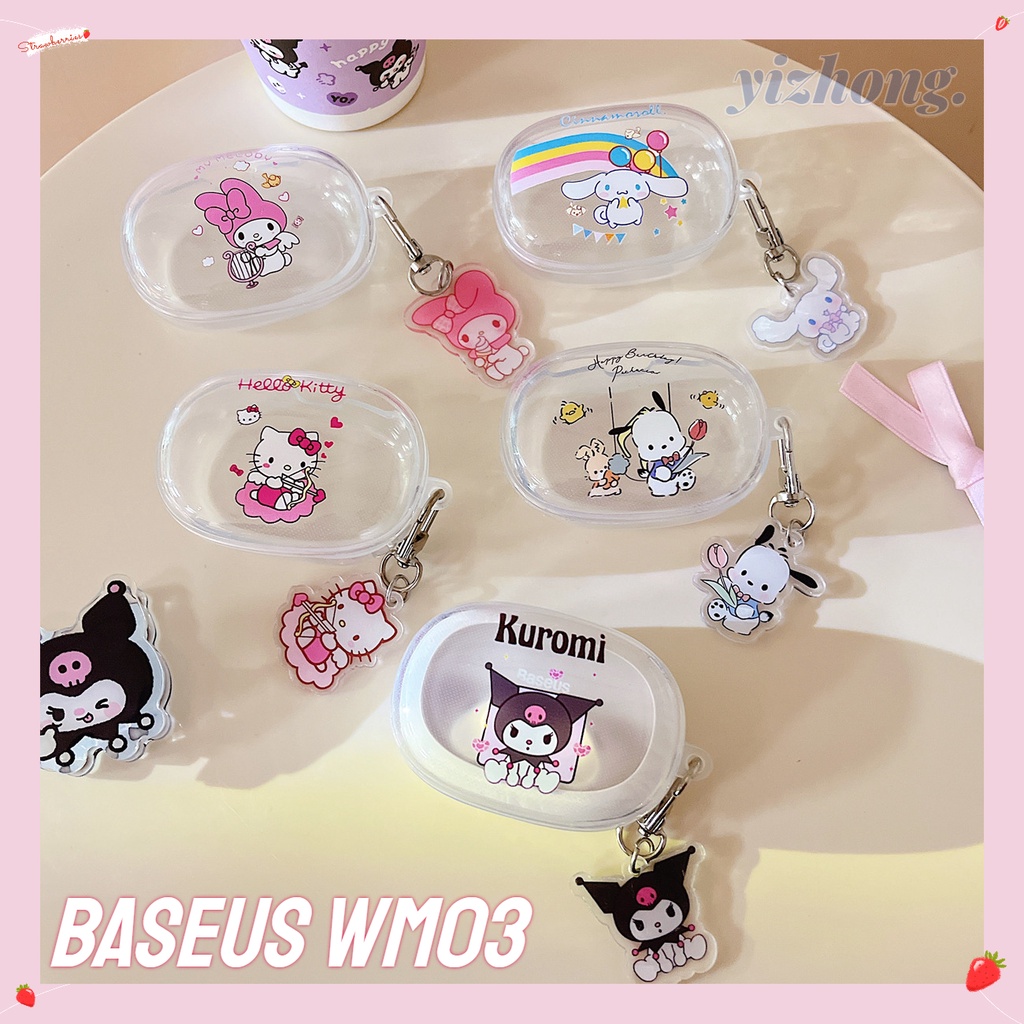 Baseus WM03 Earphone Case Cute Pachacco Dog Kuromi Stitch Cinnamoroll ...