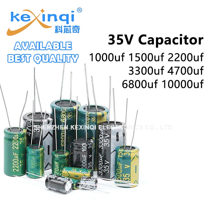 1-10PCS 35V High Quality Aluminum Electrolytic Capacitor 1000uf 1500uf ...
