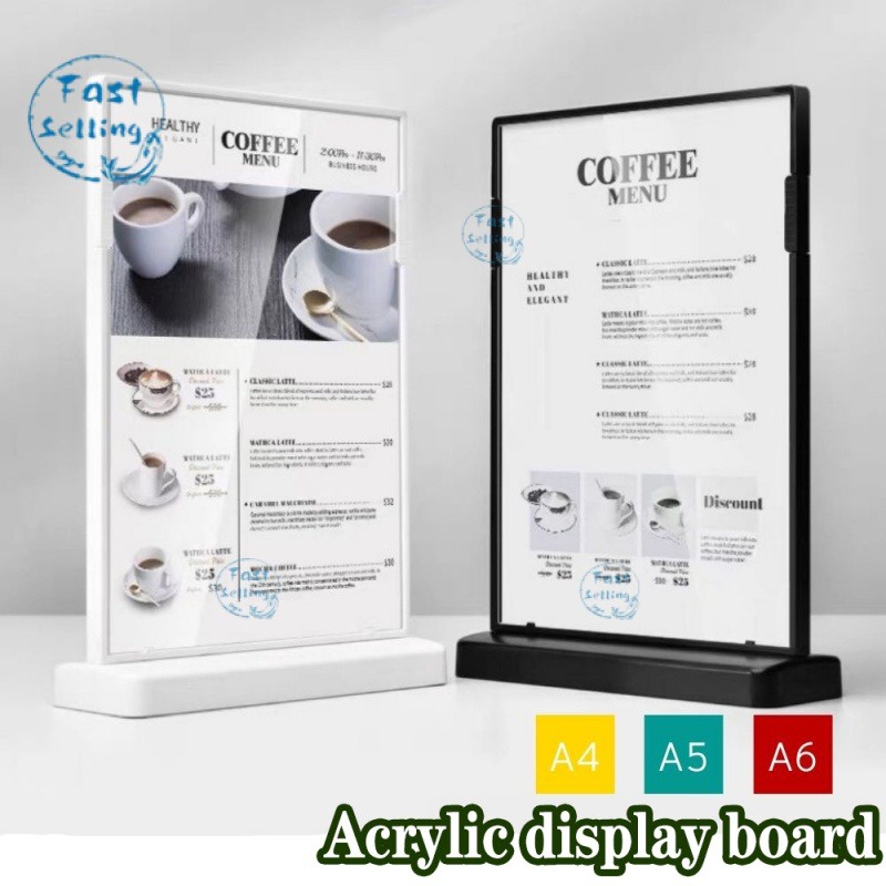 menu shelf Acrylic Display Card Menu Rack Desktop Billboard Board ...