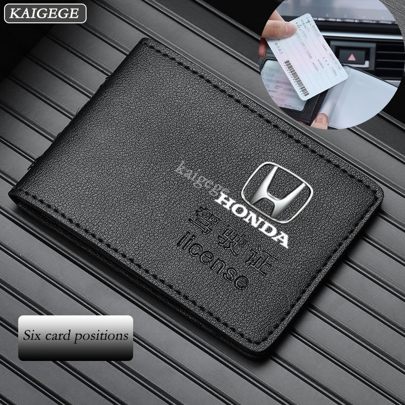 KAIGEGE Driver's License Case Leather Large Capacity Motor Car Driving ...
