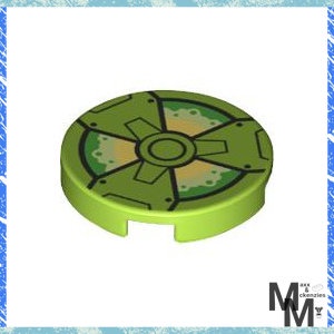 Tile, Round 2x2 Yellowish Green Radioactivity Warning (14769pb580) LEGO ...