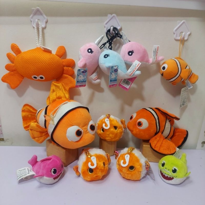 FISH NEMO / CLOWNEE CLOWN FISH / BABY SHARK / NARWHAL PLUSH TOY ...