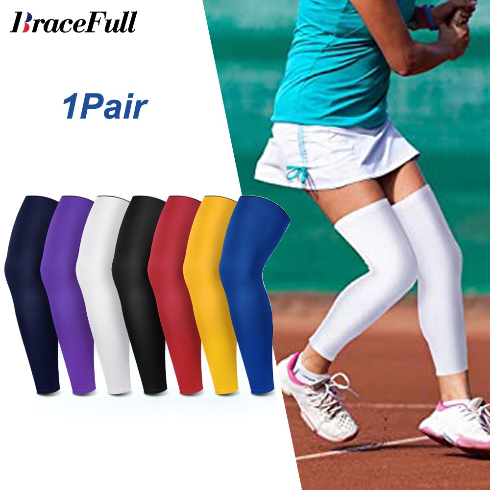 1Pair Leg Sleeves,Full Leg Compression Sleeve,Compression Long Knee ...
