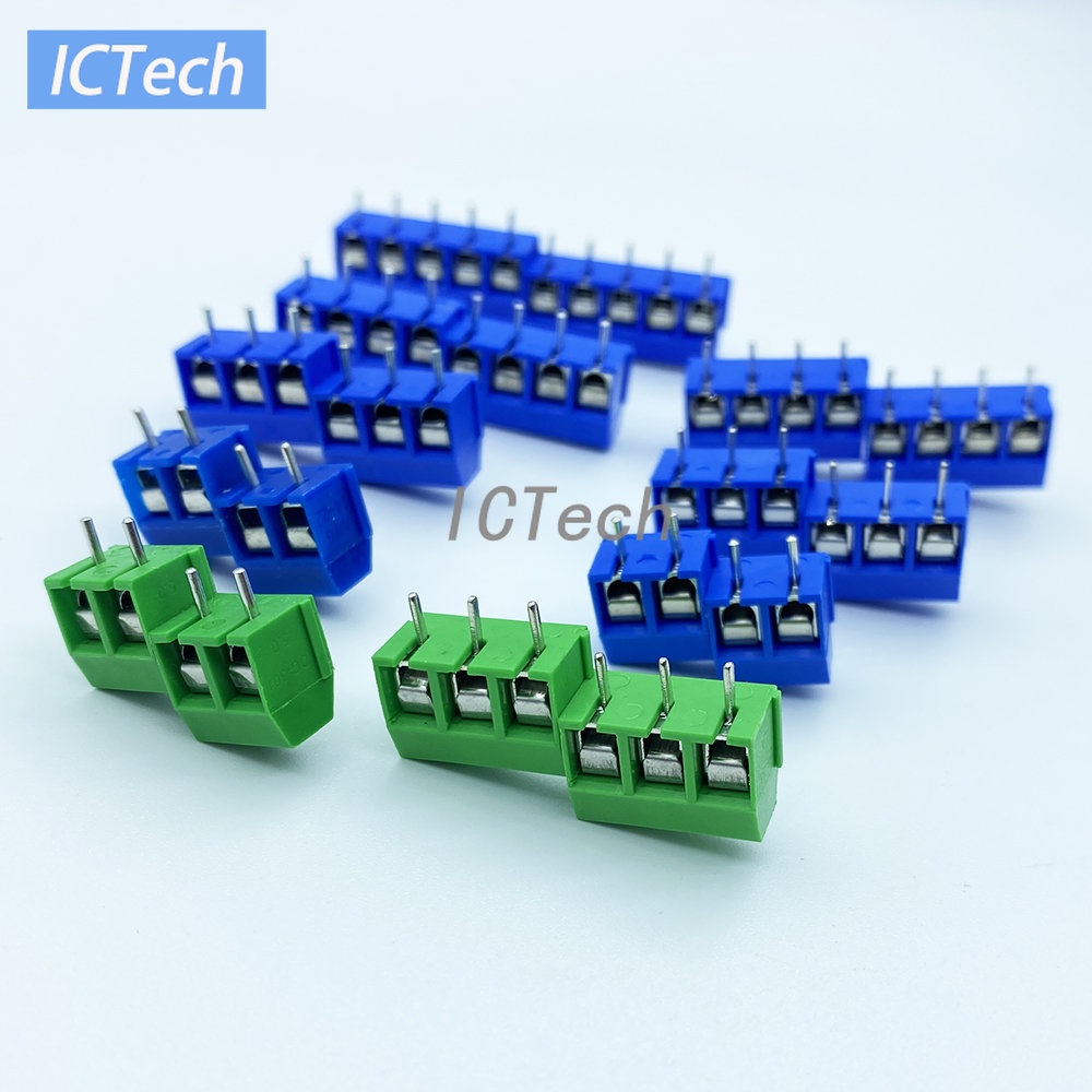 10Pcs 2P 3P KF301 Pitch 5.0mm Straight Pin PCB Screw Terminal Block Connector | Shopee Philippines