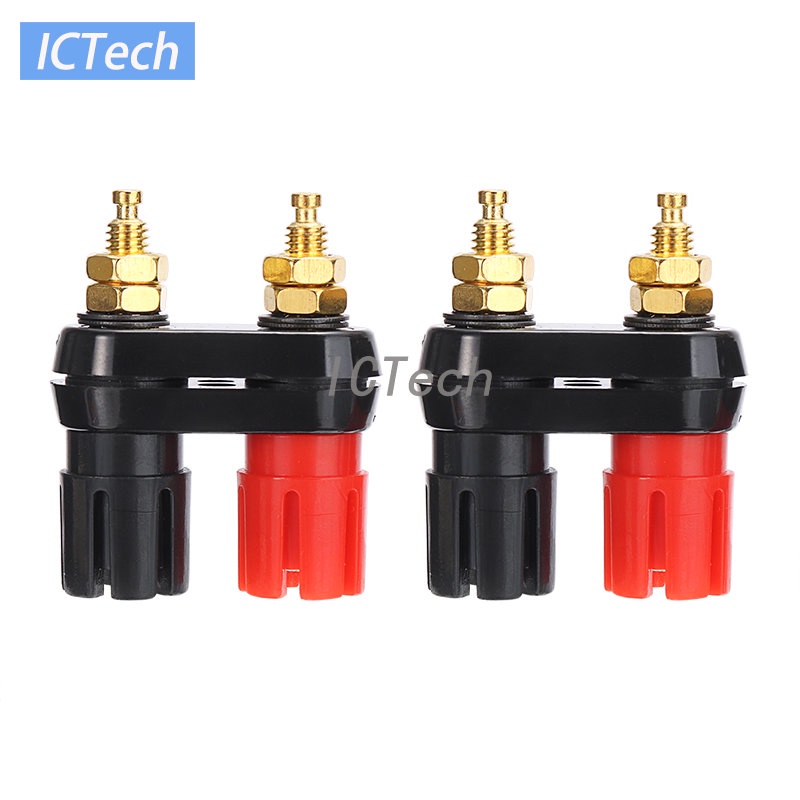 1PCS Banana Plugs Couple Terminals Red Black Connectors for Speaker ...