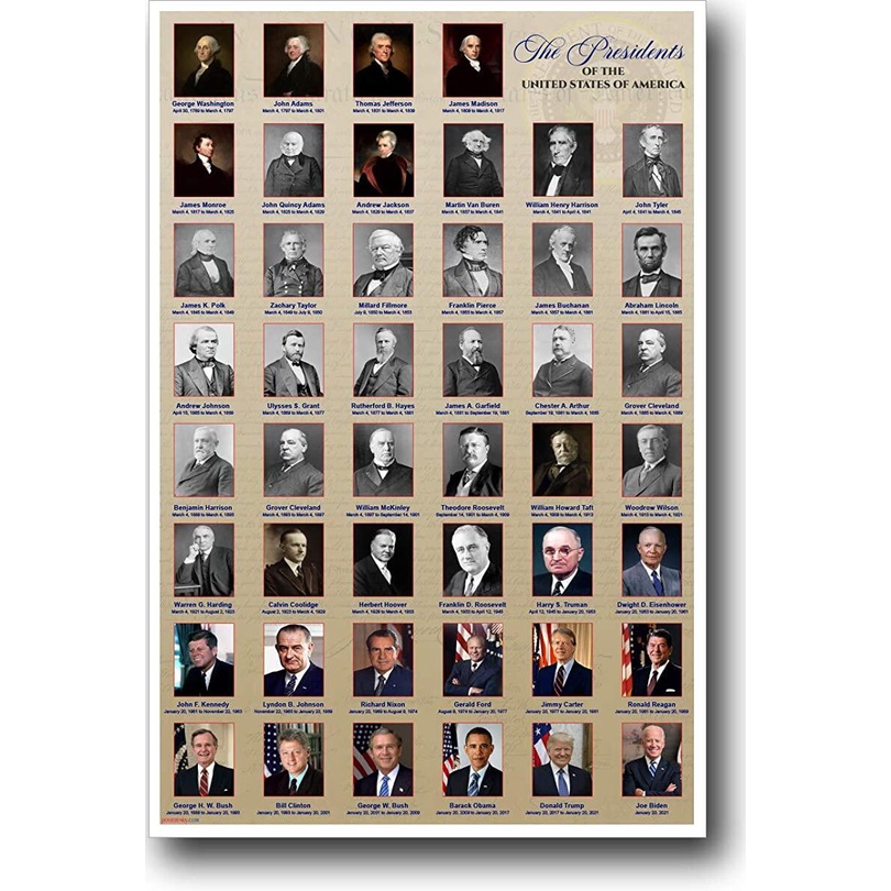 American History The Presidents of The United States New Classroom ...