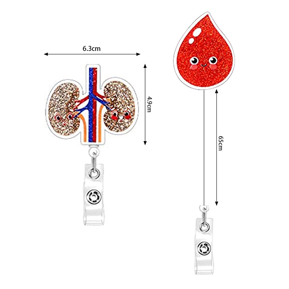 Felt Nurse Badge Reel Retractable Badge Holder Nursing Name Badge Clip ...