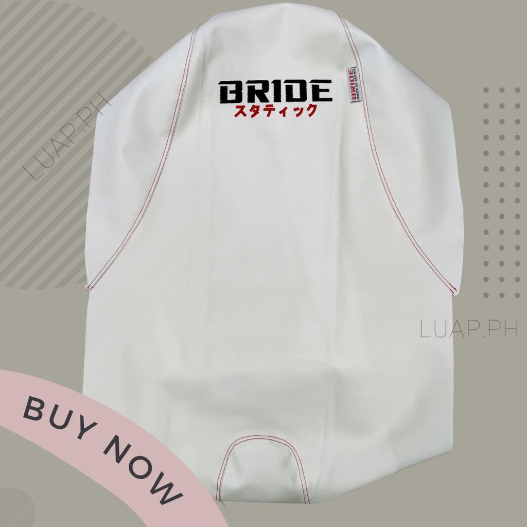 Full White BRIDE Black Logo with Tahe JDM Concept Japan Motorcycle Seat ...