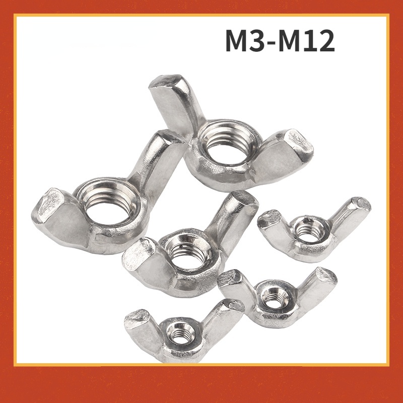 【COD】304 stainless steel butterfly nut hand nut M3/M4/M5/M6/M8/M10/M12 ...