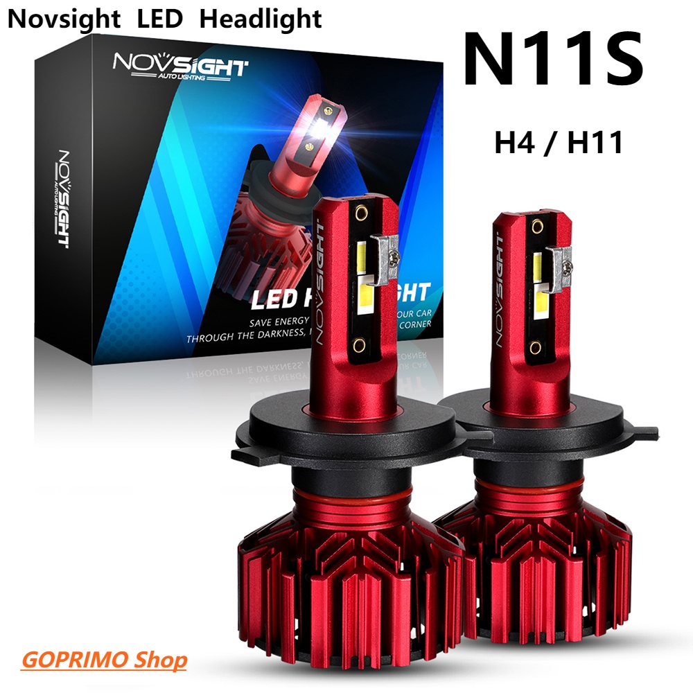 Novsight LED Headlight N11S H4 H11 H7 H1 6000K Car Bulb 10000LM 60W Car Light A Pair Ready Stock ...