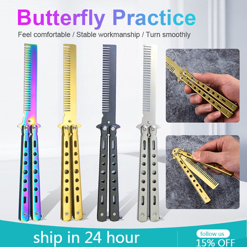 Butterfly Comb Stainless Steel Trainer Butterfly Practice Tools ...