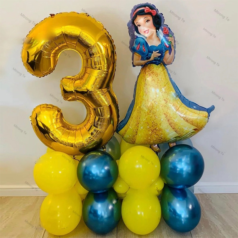 New Style 38pcs/set Cartoon Snow White Princess Theme Party Balloons ...