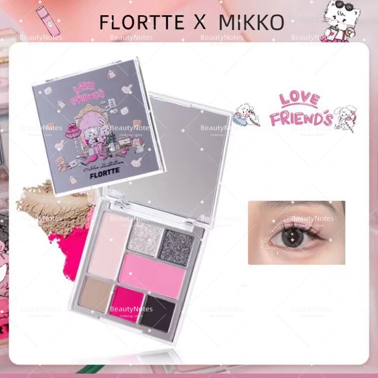 【NEW】FLORTTE MIKKO Joint Eyeshadow Palette Multi-use Contour Blush Eyeshadow Ready Stock ...