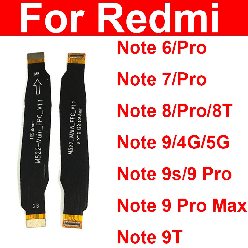 LCD Motherboard Flex Cable For Xiaomi Redmi Note 6 7 8 9 Pro Max 8T 9T ...