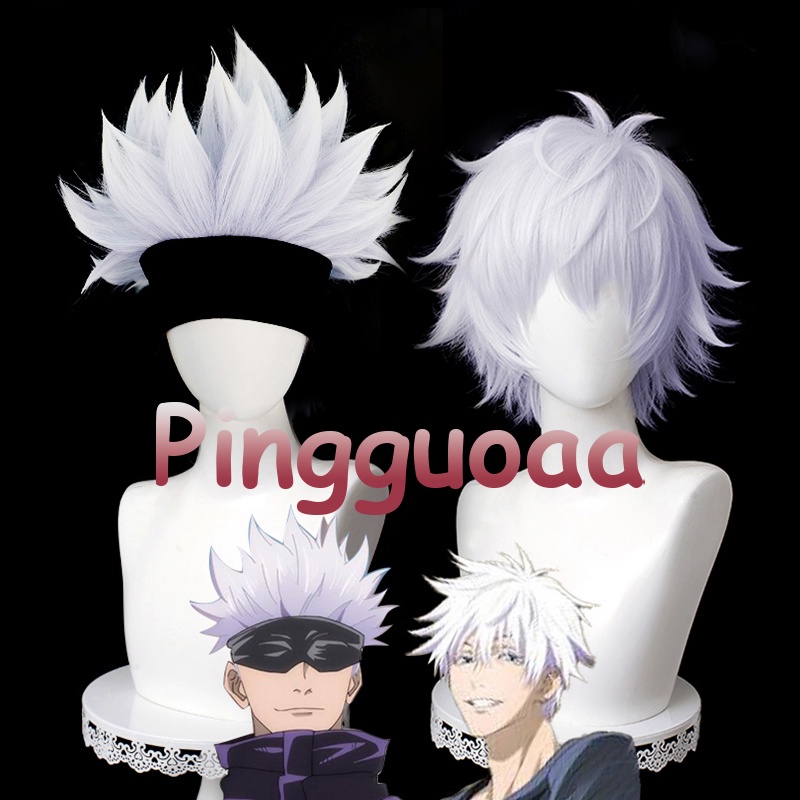 Gojo Satoru Cosplay Jujutsu Kaisen Cosplay 32cm Christmas Silver Purple ...