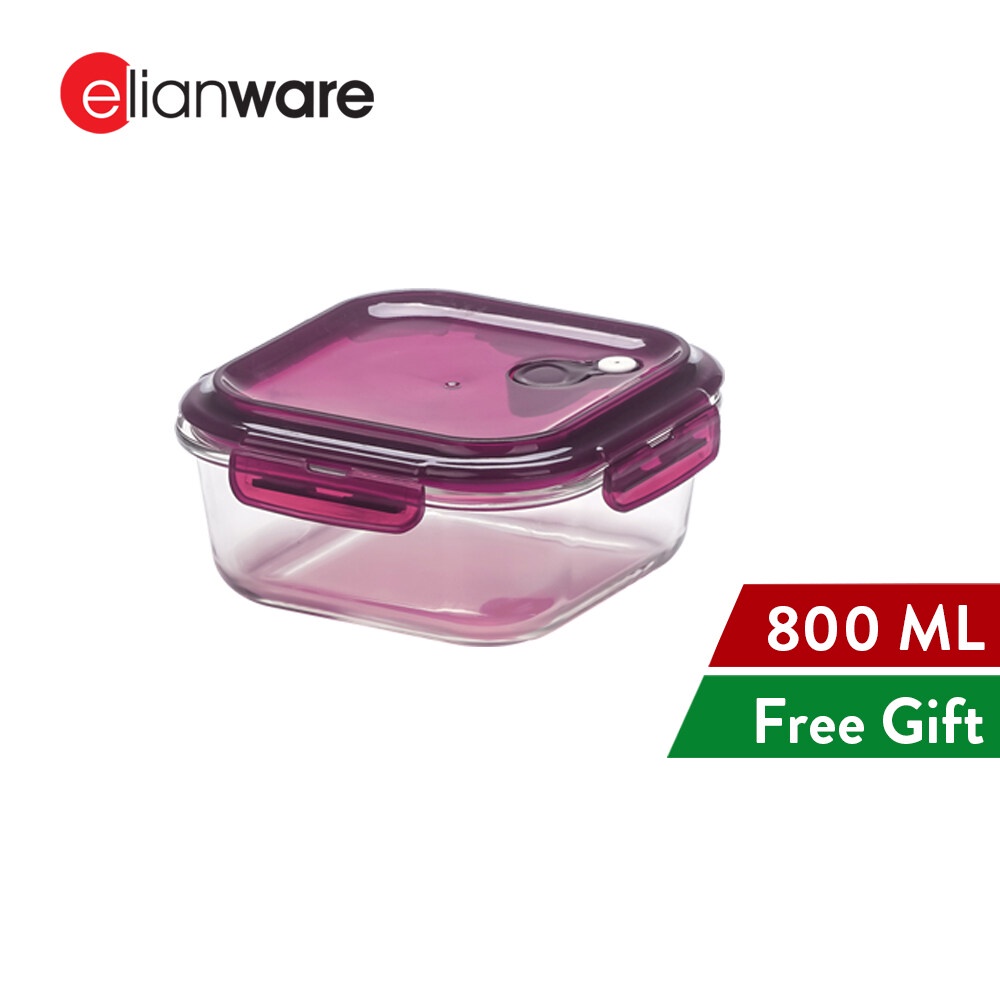 Elianware Square Glass Food Keeper Container | Shopee Philippines