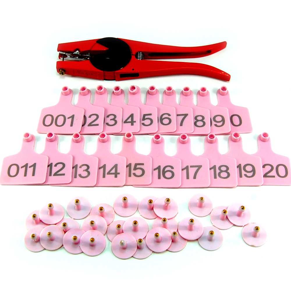 001-100 Numbered Ear Tags 100PCS Farm Livestock Identification Labels ...