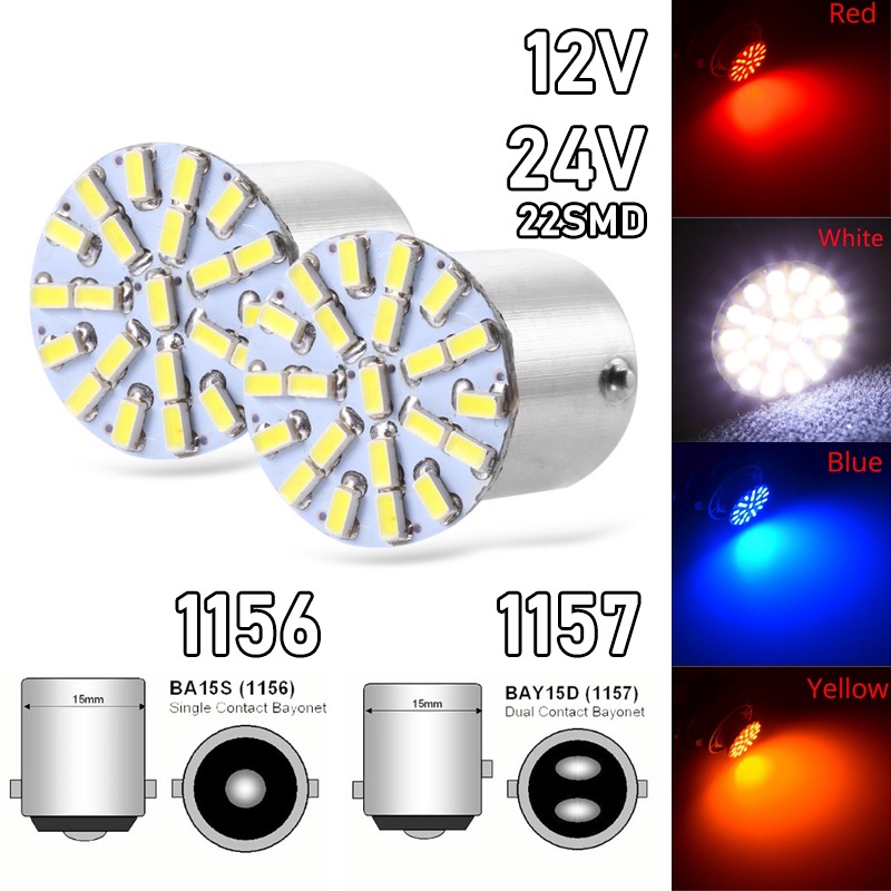 【Ready Stock】1PC P21W 1156 Car LED Turn Signal Light Bulb Ba15s 1157 Bay15d Auto Tail Brake ...