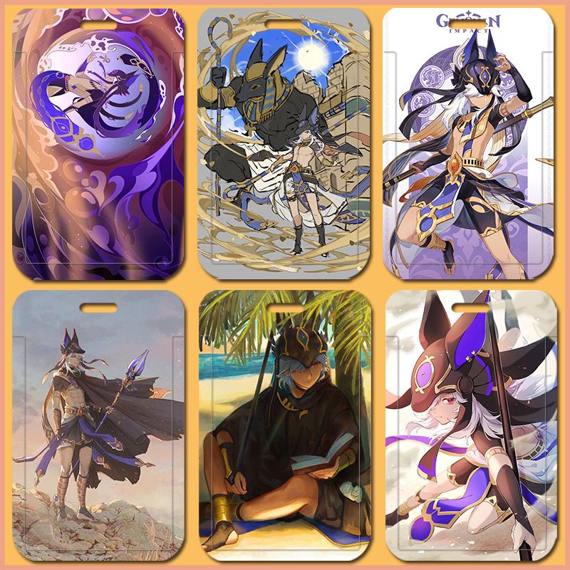 Anime Cartoon Genshin Impact Cyno DIY Name Tags Student School ID Card ...