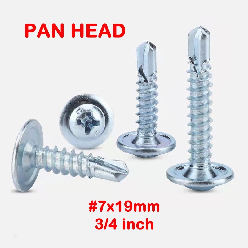 100pcs Pan Head Screw Self Tapping Metal Screw Job Screw Hardiflex ...