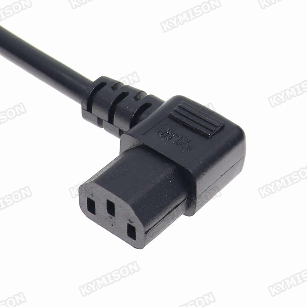 US to IEC320 C13 Right Angle/Left Angle Power Cord American NEMA 5-15P ...