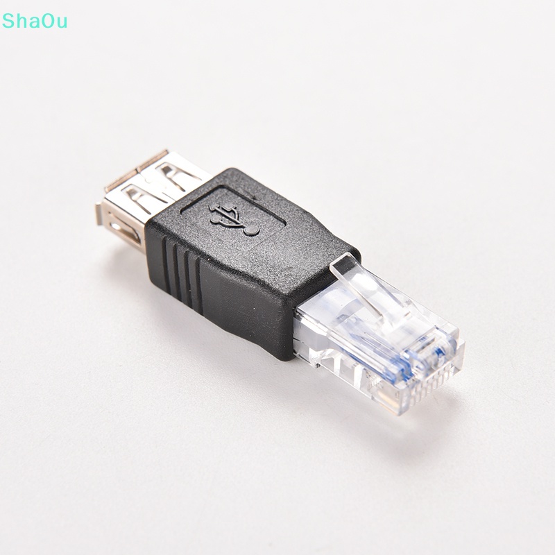 ShaOu RJ45 Male to USB AF A Female Adapter Socket LAN Network Ethernet ...