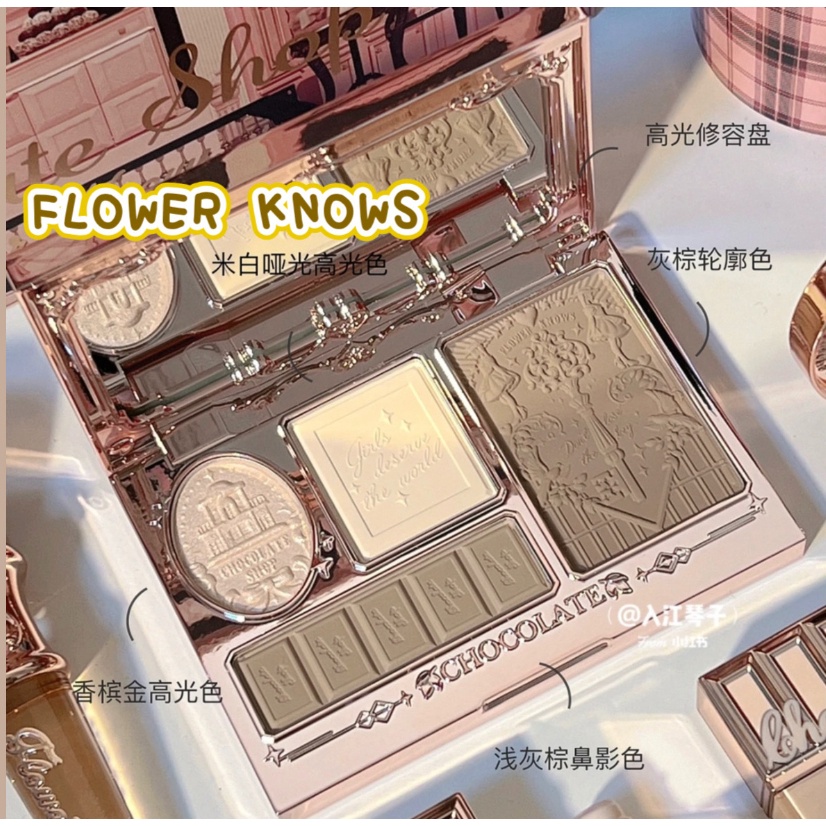 FLOWER KNOWS Chocolate Series Highlight & Contour | Shopee Philippines