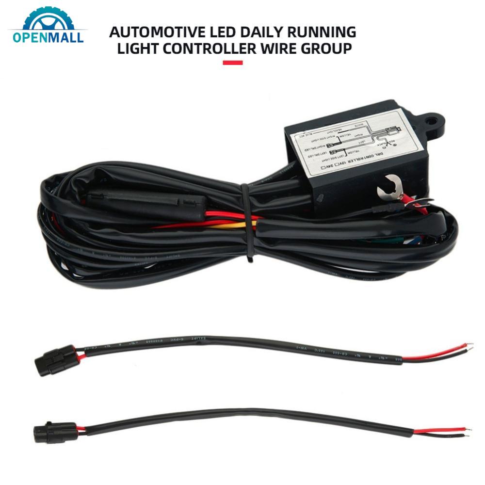 OPENMALL Car DRL Controller Auto LED Daytime Running Light 12-18V Relay Harness Dimmer On/Off ...