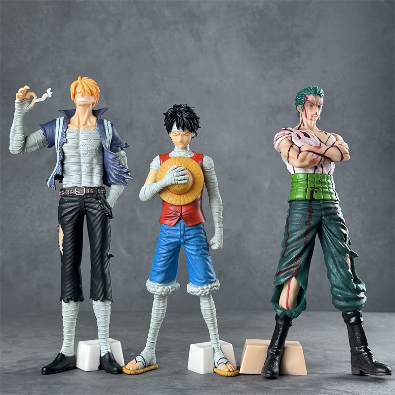Hot 30cm One Piece Anime Figure Simulation Small Model 3D2Y Luffy ...