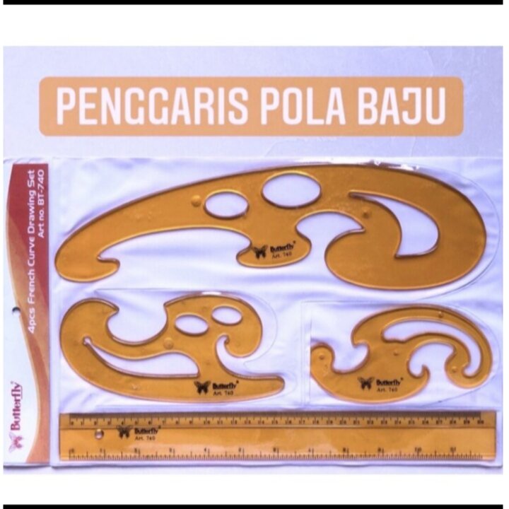 MESIN Sewing pattern ruler 1 complete set contains 4 types of butterfly ...