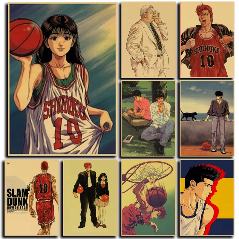 Classic Comedy Sports Basketball Japanese Animation Slam Dunk Vintage ...