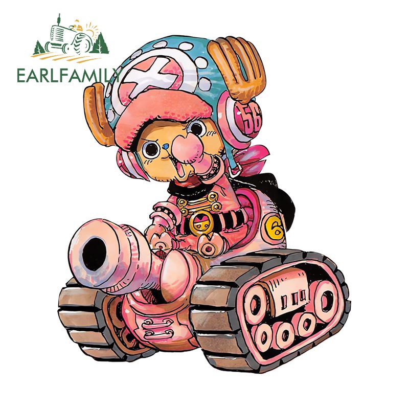 EARLFAMILY 13cm for One Piece Chopper Cute Car Sticker Motorcycle ...
