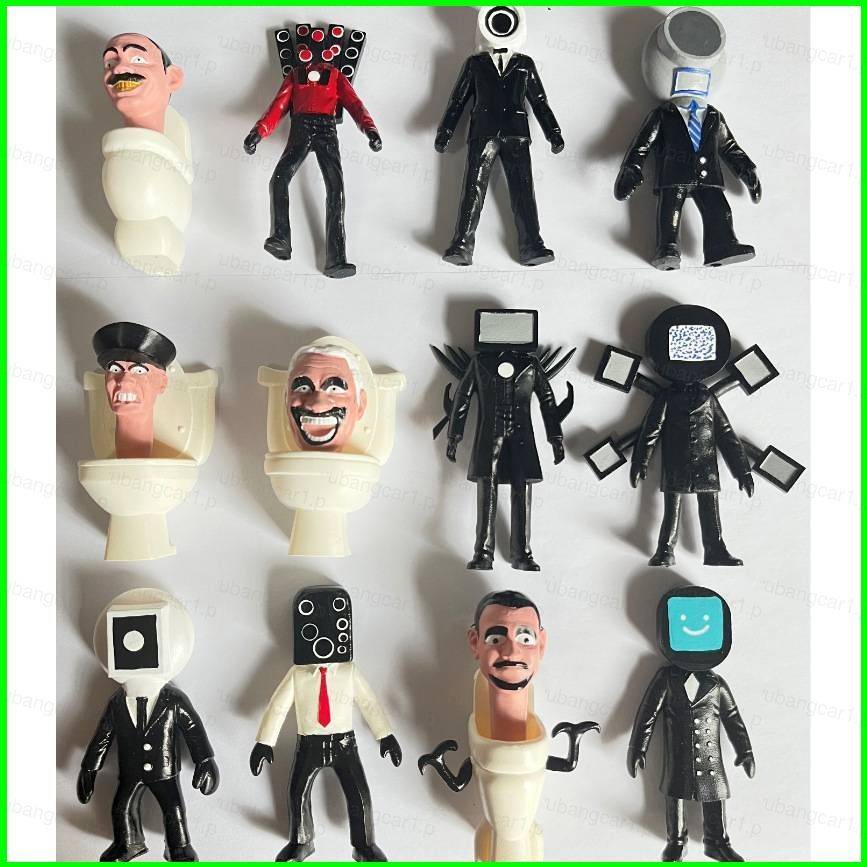 Anime 12pcs Skibidi Toilet Action Figure Titan TV Man Camera Man ...