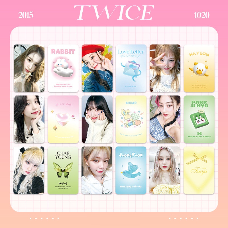 6pcs/set TWICE Photocards Momo Sana Mina Jihyo Dahyun Tzuyu Nayeon Jeongyeon Chaeyoung Lomo Card ...