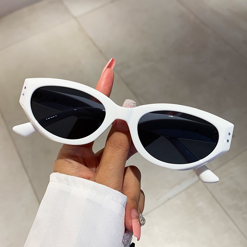 Vintage Cat Eye Small Frame Sunglasses for Beach Women Korean Fashion ...