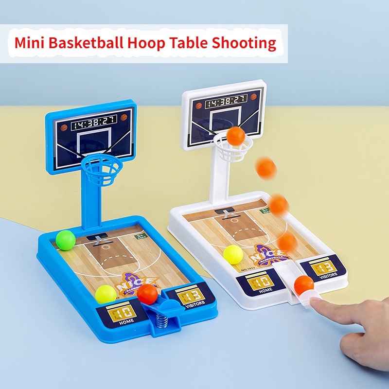 Mini Basketball Hoop Table Top Shooting Game Console Basketball Ring ...