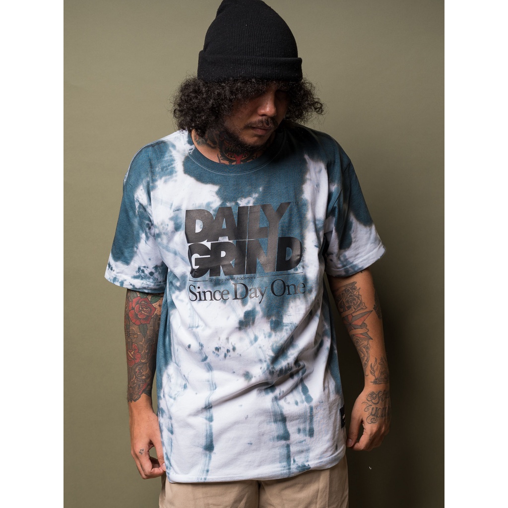 Daily Grind Mono Tie Dye Tshirt (Black/White) | Shopee Philippines