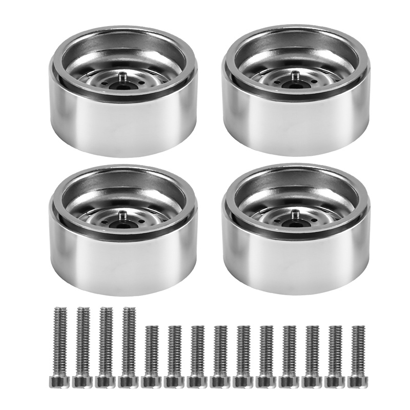 4PCS Rally 1.9 Metal Beadlock Wheel Hub Rim for 1/10 RC Crawler Axial SCX10 90046 AXI03007 ...