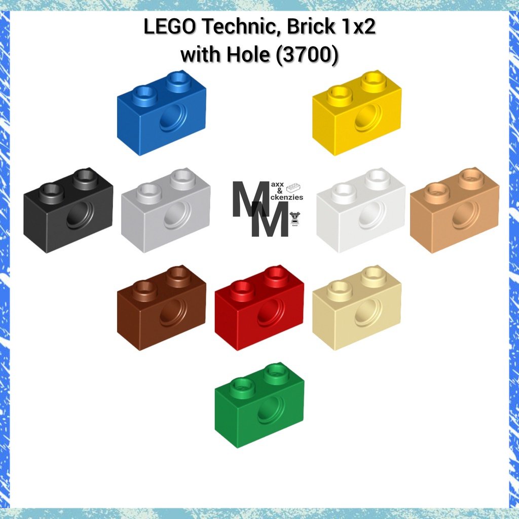 Technic, Brick 1x2 with Hole (3700) LEGO Part | Shopee Philippines